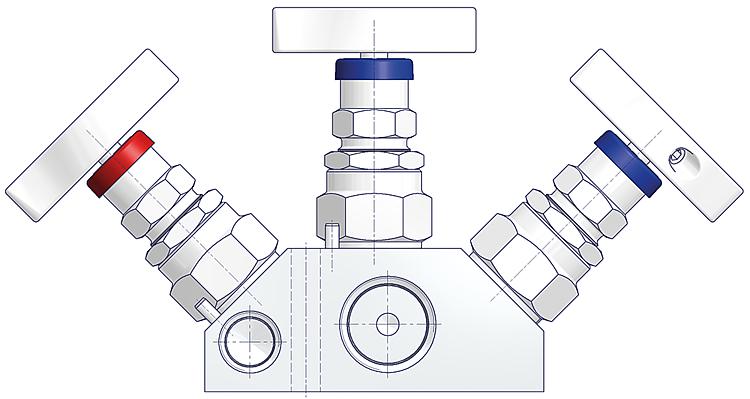 AS-Schneider - 3 Valve Manifolds PW Type (W-Shaped)